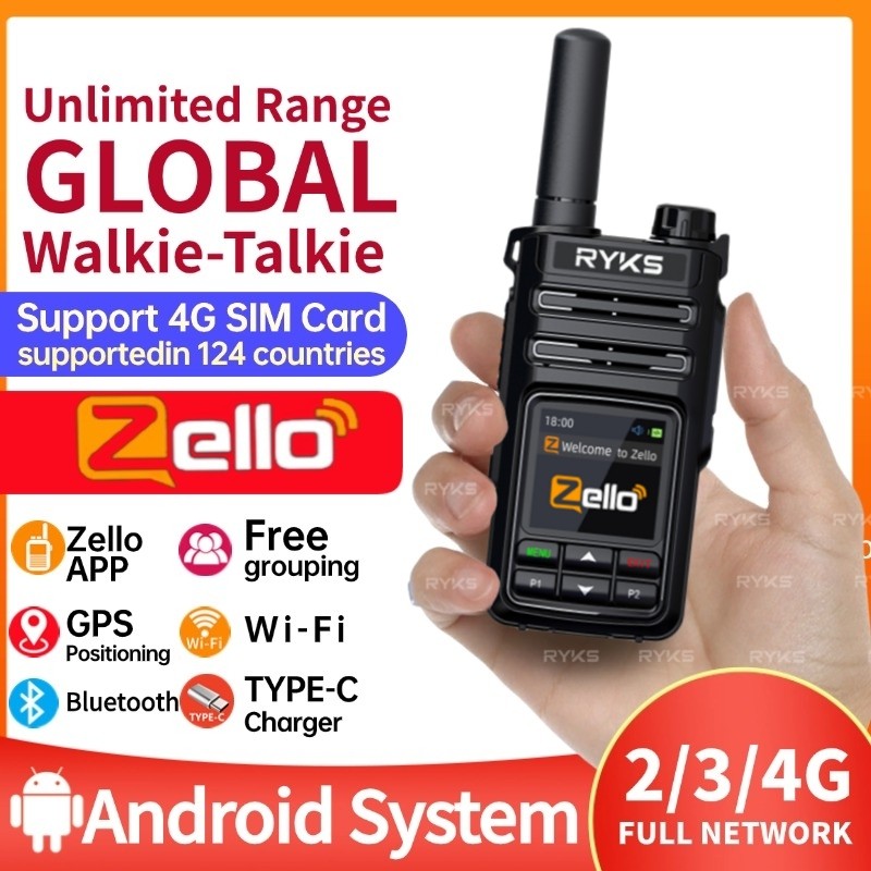 Jual Zello Walkie Talkie 4G Sim Card Wifi Network Cell Phone Radio Long ...