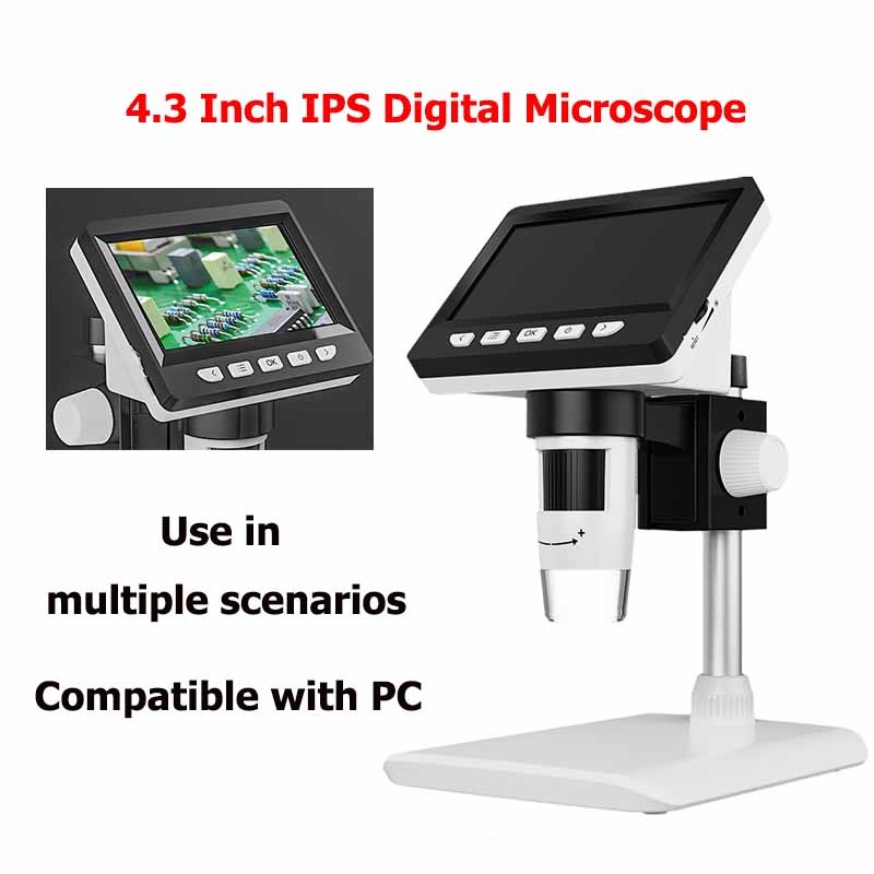 Jual 4.3 Inch Ips Digital Microscope1000X Hd Digital Microscope 1080P ...