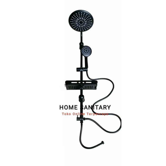 Jual Terpopuler Shower Tiang Stainless Hitam Tiang Shower Bulat Black ...