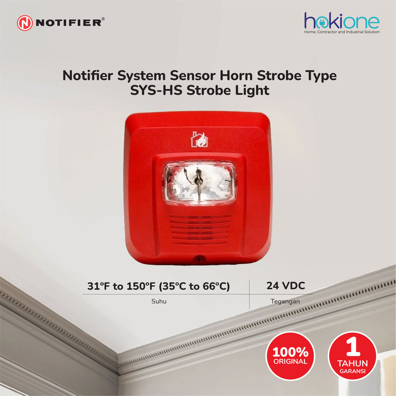 Jual Notifier System Sensor Horn Strobe Type SYS-HS Strobe Light ...