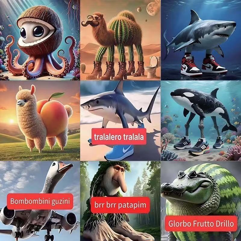 Jual 65Pcs Tralalero Tralala Stickers Anime Tungtung Sahur Brainrot ...