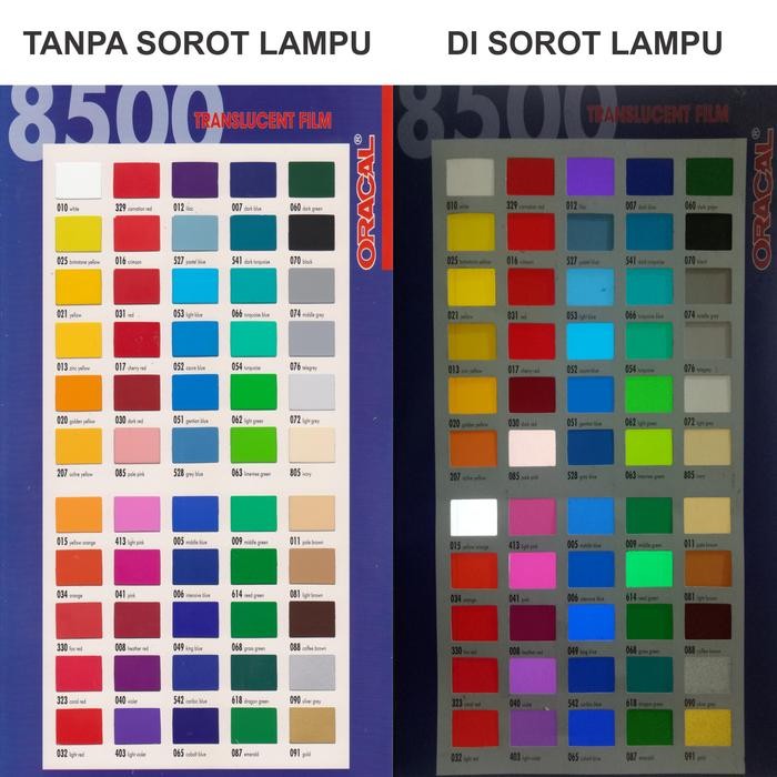 Jual Jual Sticker Stiker Oracal serie 8500 Transclucent vinyl atau backlite | Shopee Indonesia