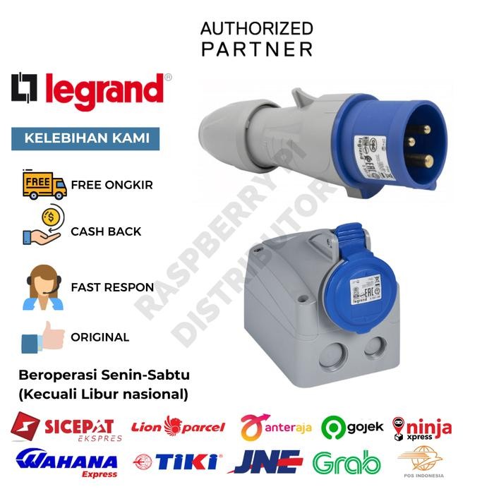 Jual SET Legrand SM Socket 3P 16A - 555154 + Plug 3P 16A - 555124 ...