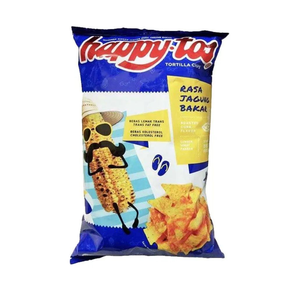 Jual Happytos Tortilla Corn Chips Roasted Corn 140 gram | Shopee Indonesia