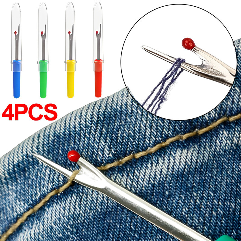 Jual 4/1Pcs Plastic Handle Sewing Thread Cutter Seam Ripper Kit ...