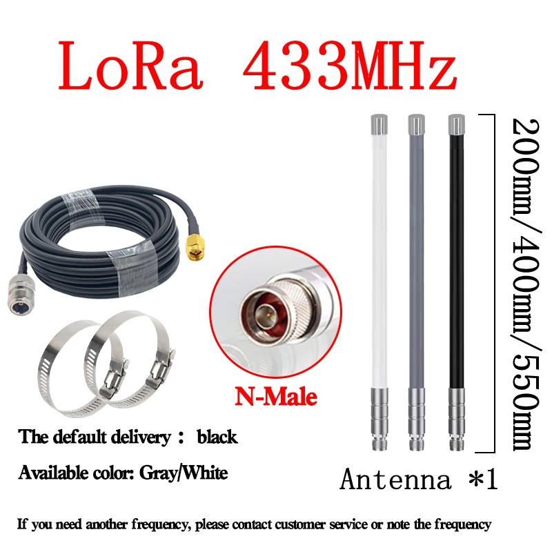 Jual Customizable Lora Gateway Antenna Outdoor Omni 433Mhz Fiberglass Antenne For Wireless Data ...