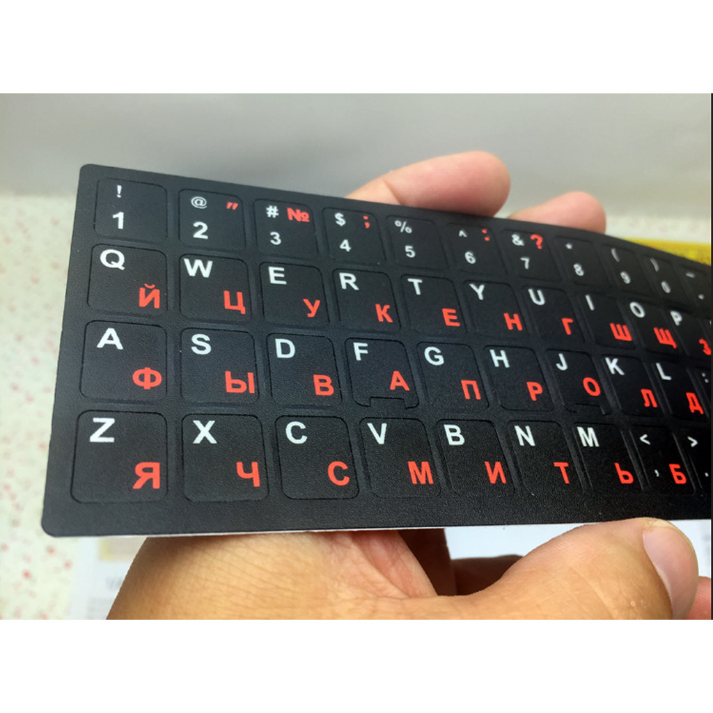 Jual Russian Letters Keyboard Stickers for Notebook Computer Desktop ...