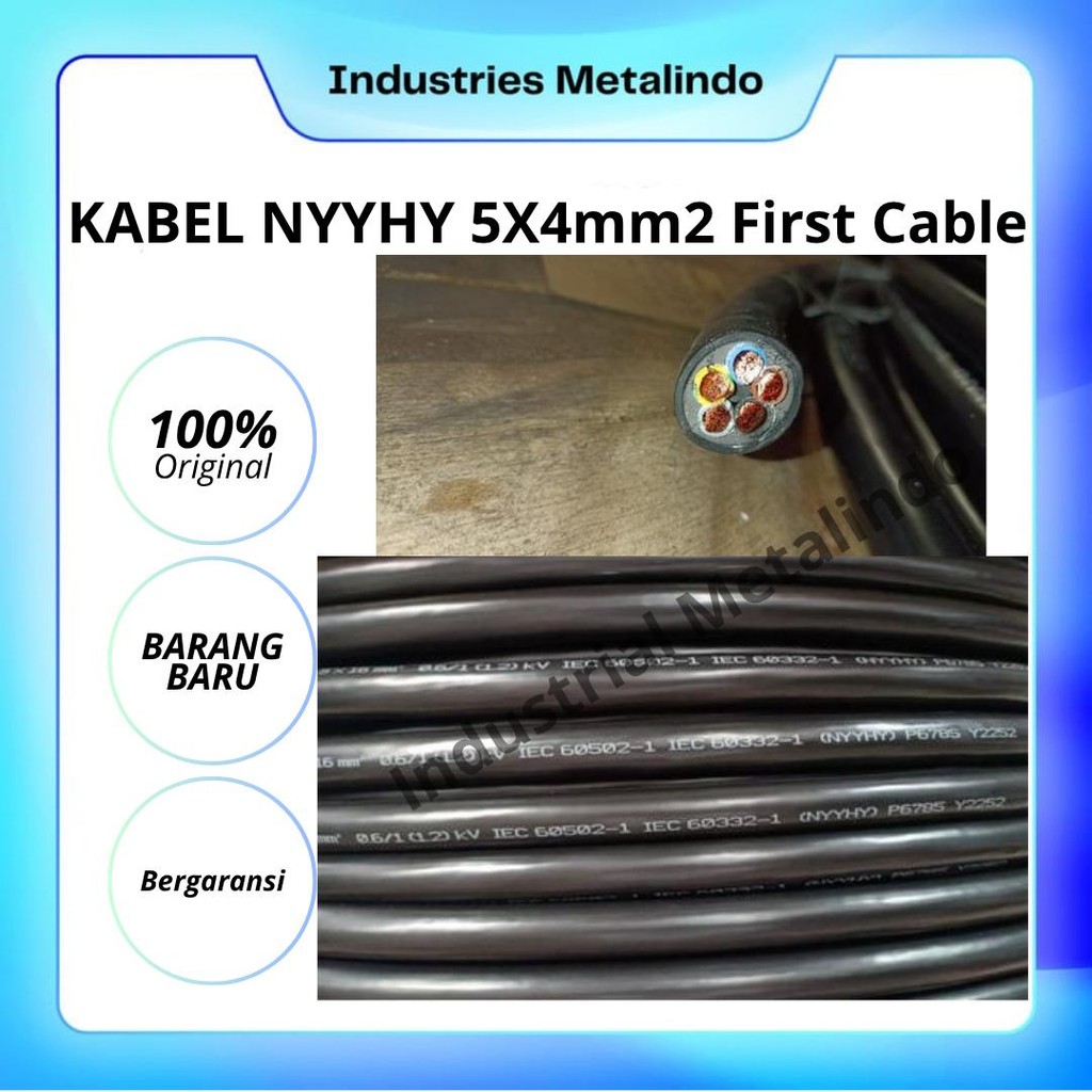 Jual KABEL NYYHY 5x16mm2 0.6/1kV Black Colour FIRST CABLE | Shopee ...