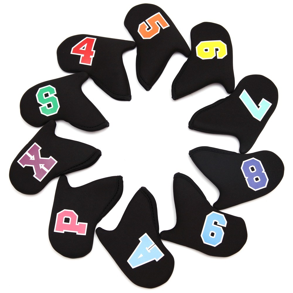 Jual Shark Fish Waterproof Neoprene Golf Club Irons Head Covers Wedges ...