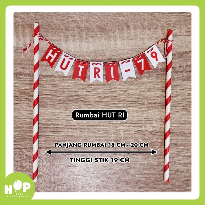 Jual (Allthebest) Topper RUMBAI HUT RI Bendera Merah Putih 17 AGUSTUS ...