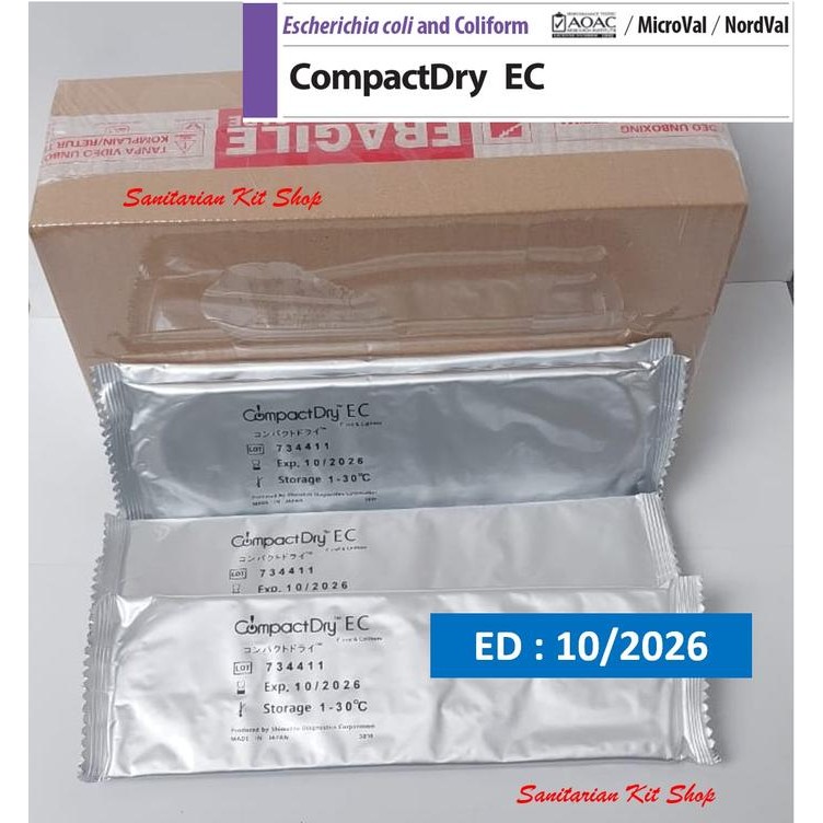 Jual Nissui Compact Dry EC - 100 Test (25 Strips) pengujian e.coli ...