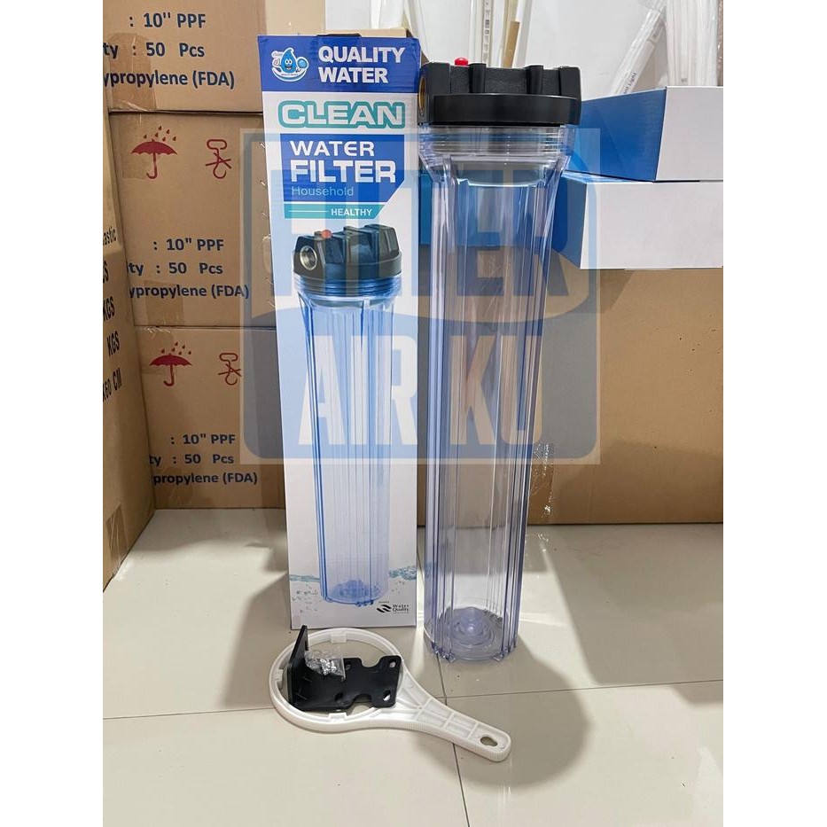 Jual Housing FIlter Air 20" CLEAR CLEAN WATER Drat Kuningan | Shopee ...