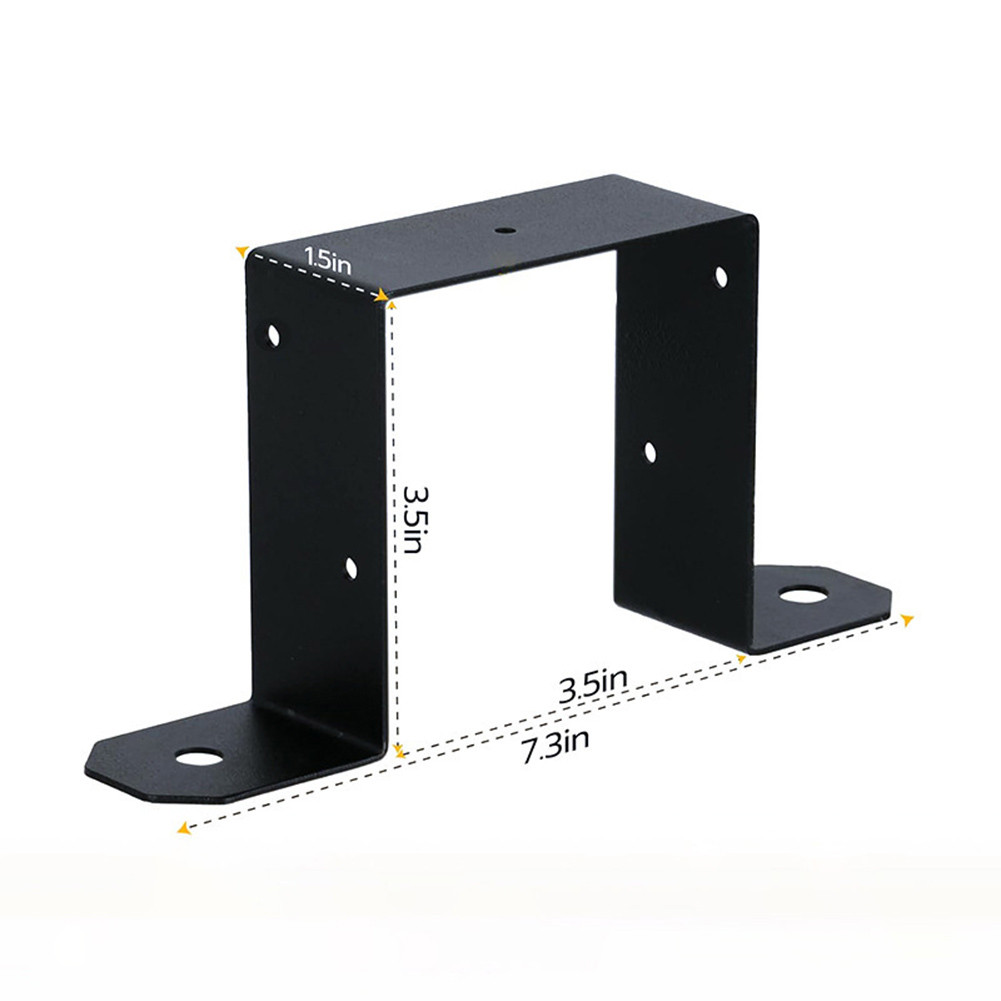 Jual 4PCS 4x4 Strap Post Ties Black Deck Fence Post U Bracket Fence ...