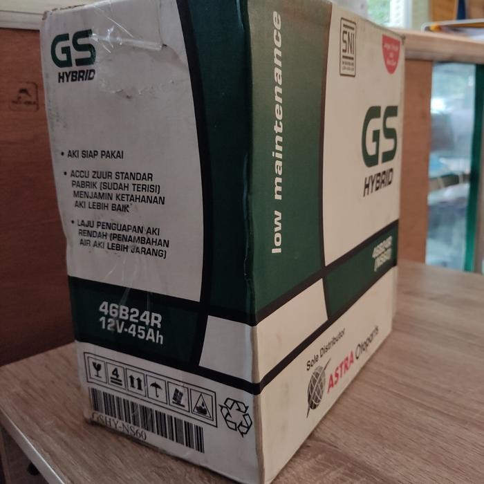 Jual Gs Battery Aki Mobil 46B24R Ns60 12V 45Ah Low Maintenance Produk ...