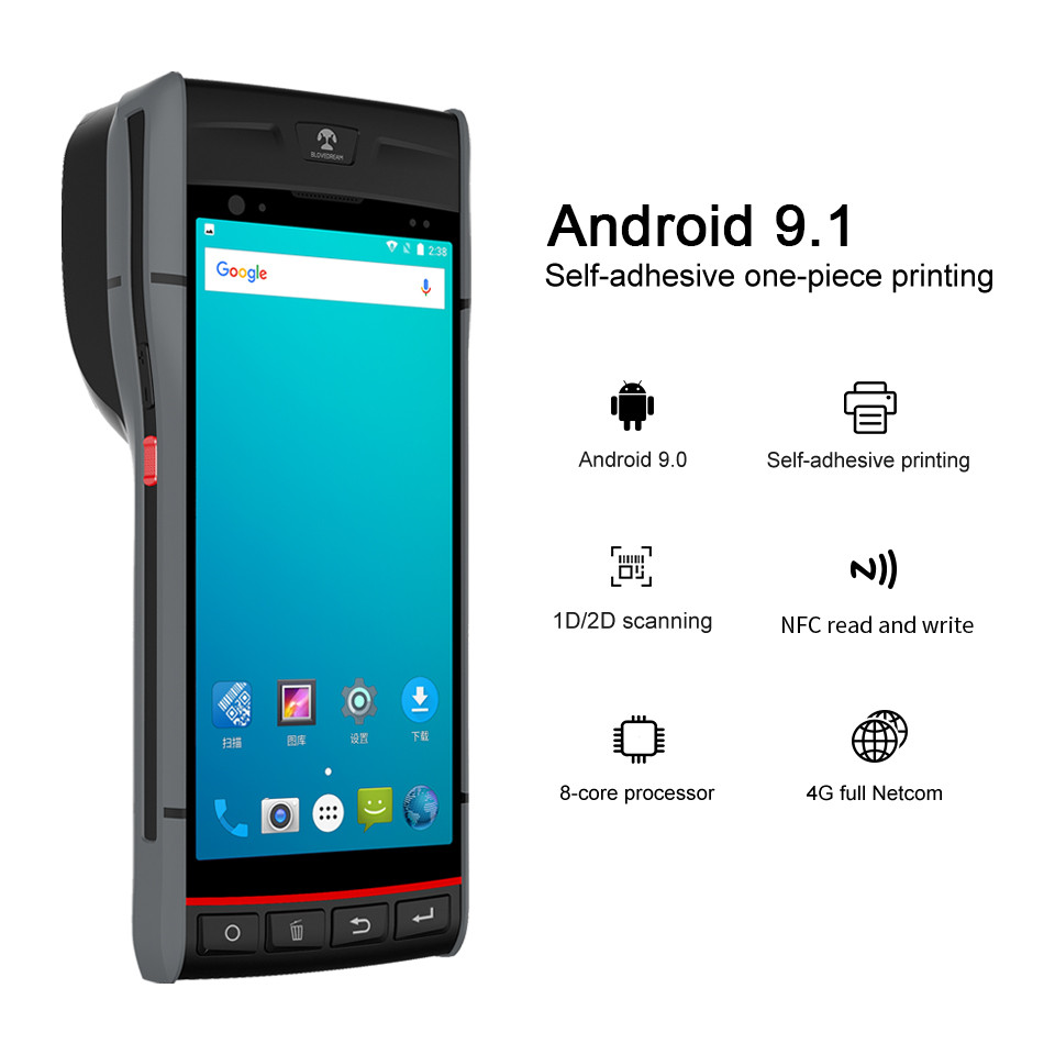 Jual Handheld POS Terminal Mobile Smart PDA Built-in Label Sticker ...
