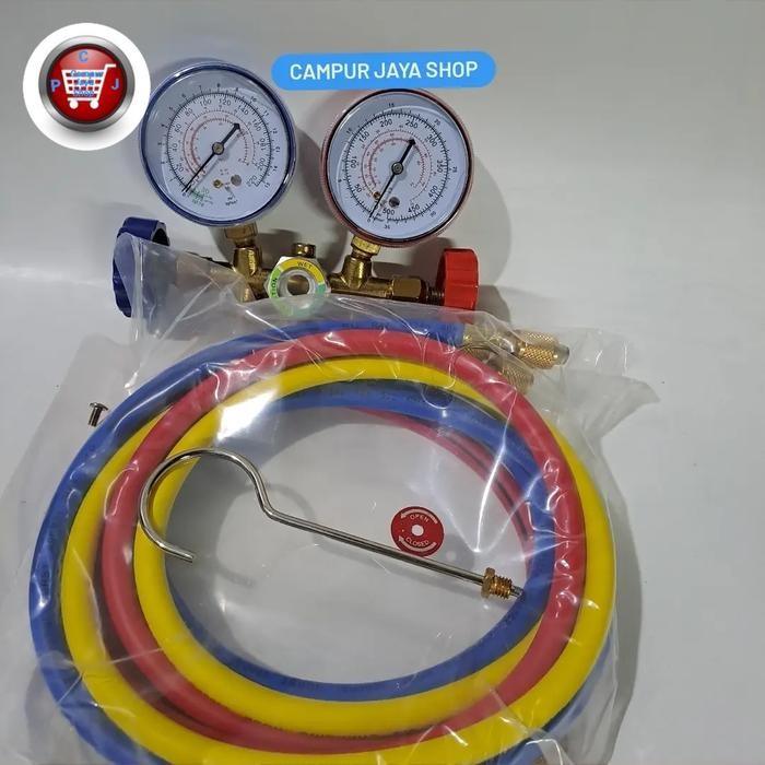 Jual Alat Ukur Tekanan Freon Ac Double/Manifold/Regulator Wipro Hs 1053 ...