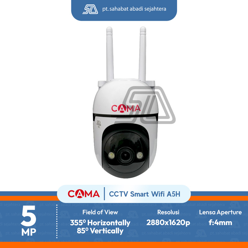 Jual CAMA CCTV Pintar PTZ 5MP Full HDR A5H Dome Bulat Kamera CCTV WIFI ...