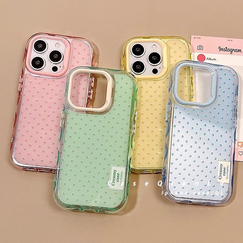 Jual Terbaru Polkadot Aesthetic Case Hp Iphone 1117 Pro Max 14 Plus 16E ...