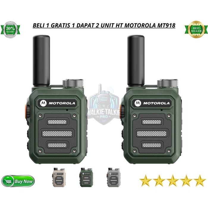Jual PROMO BELI 1 GRATIS 1 HT MOTOROLA MT-918 HT MINI LUXURY HIGH POWER ...