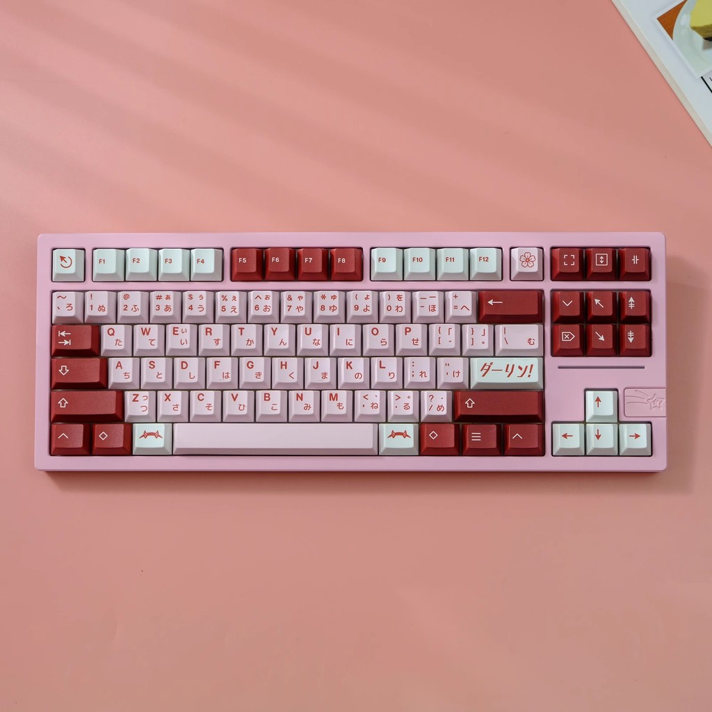 Jual 143 Keys/set Aifei Clone GMK Darling Keycaps PBT Dye Subbed Key ...