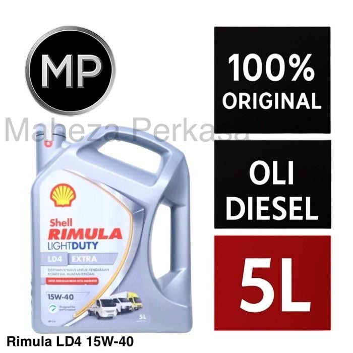 Jual Oli Mesin Diesel Shell Rimula LD4 15w40 5Liter Rimula Original ...