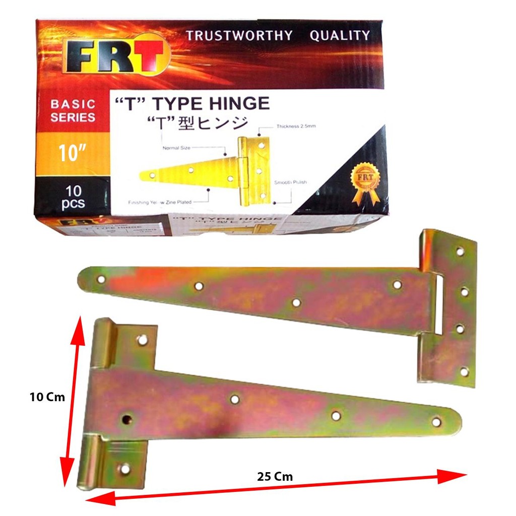Jual GROSIR TERMURAH Engsel Gudang T 10" Inci / Hinge Pintu Besar Tebal ...