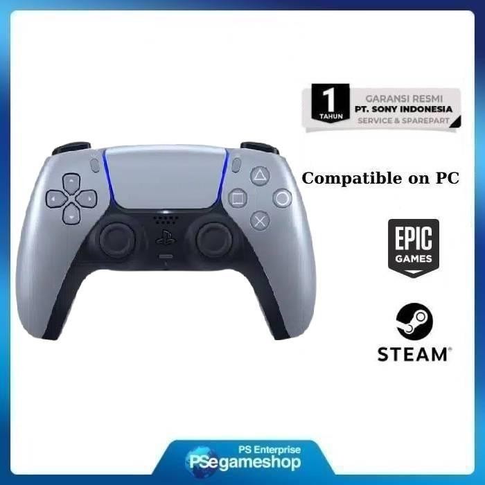 Jual NEW PS5 DUALSENSE WIRELESS CONTROLLER STERLING SILVER - GARANSI ...