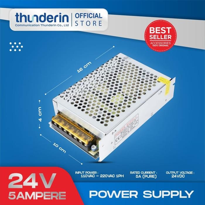 Jual Power Supply Psu 24V 5A Hh Quality, 24V 5A Switching | Shopee ...
