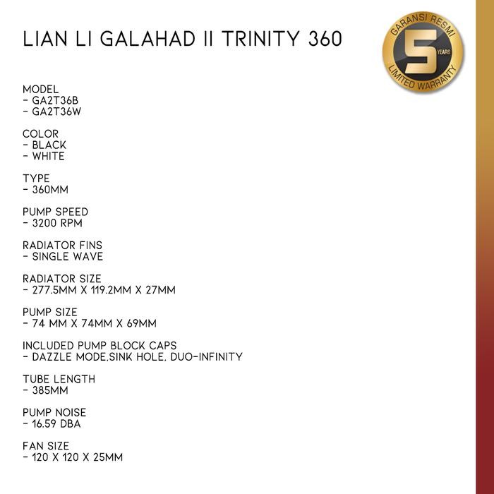 Jual LIAN LI GALAHAD II TRINITY 360 HIGH PERFORMANCE RGB FAN | Shopee ...