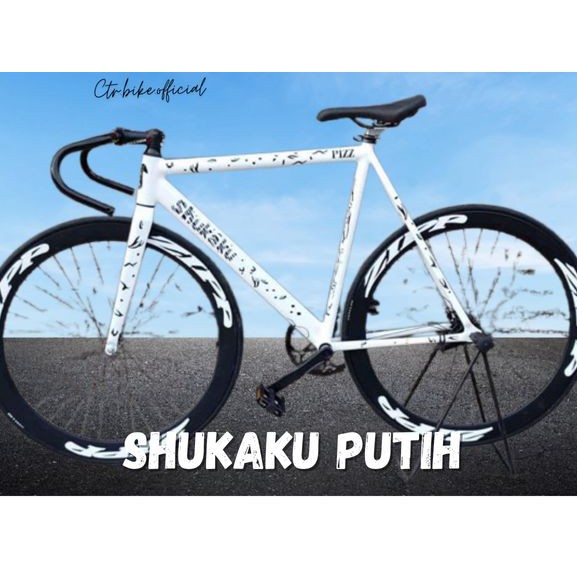Jual SEPEDA FIXIE SHUKAKU CUSTOM SIAP PAKAI WARNA PUTIH | Shopee Indonesia
