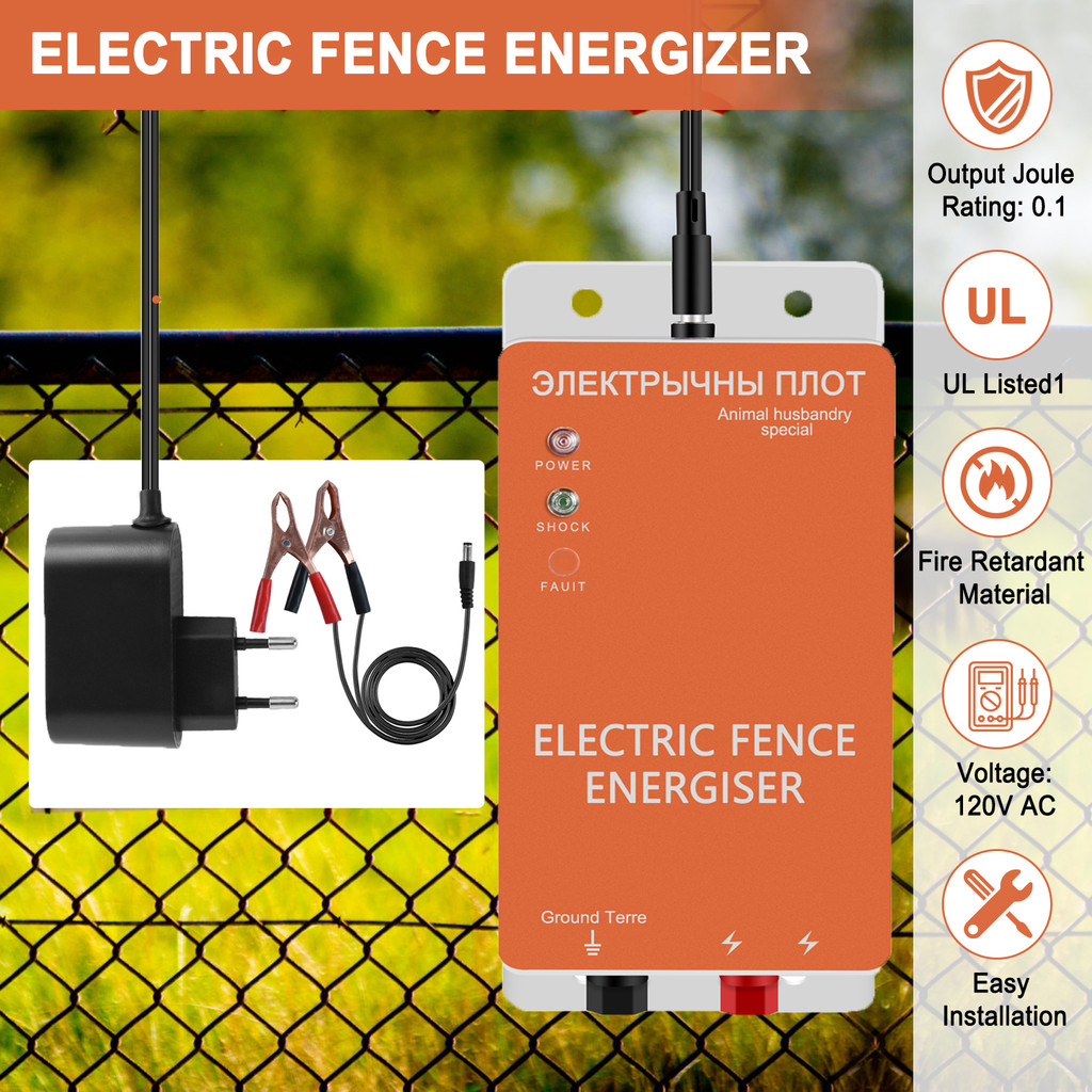 Jual 5KM Electronic Pulse Fence Energizer 5 Mile Controller for Animals ...
