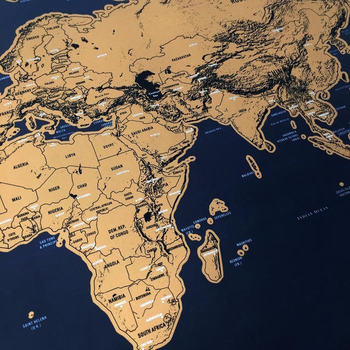 Jual Wallpaper Poster Peta Dunia World Map Hiasan Pajangan Dinding ...
