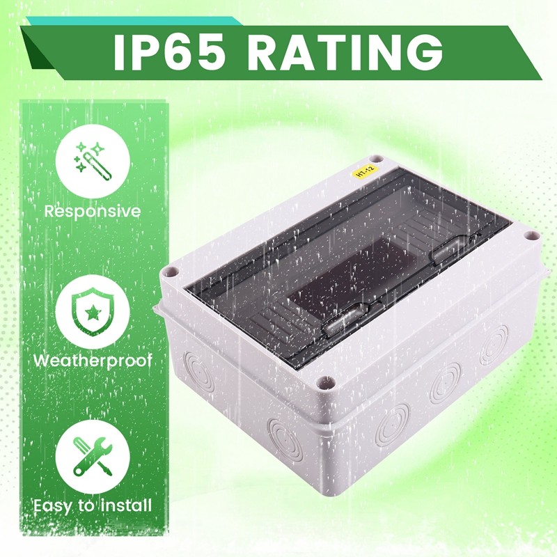 Jual Ht-12 Way Ip65 Mcb Breaker Box Distribution Protection Box Abs ...
