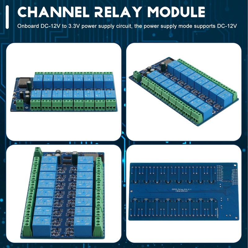Jual Baru 16 Channel Relay Module DC5-12V Power Supply ESP32 ...
