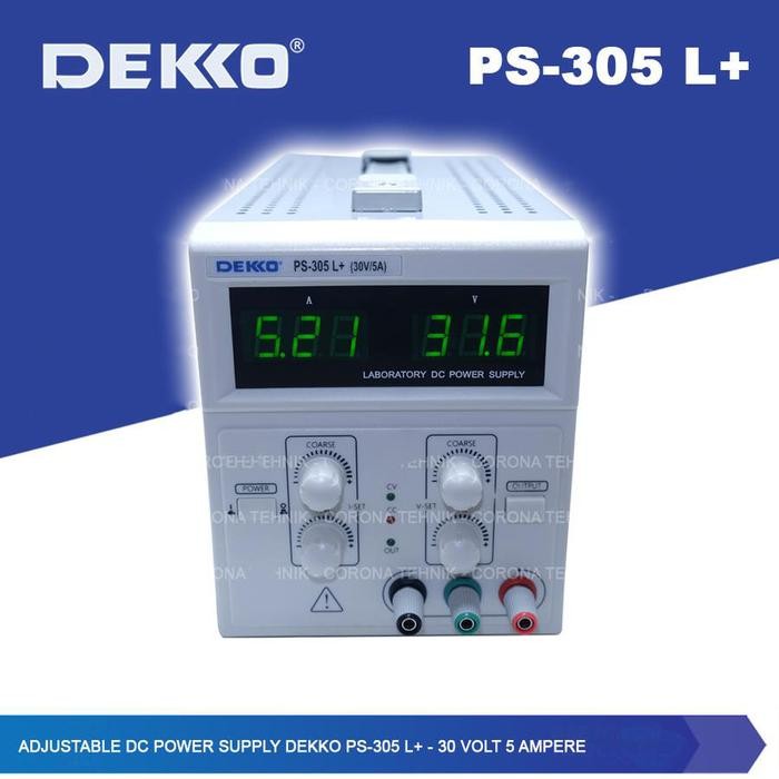 Jual Dekko Ps-305 L+ Adjustable Dc Power Supply Dekko Ps305 L+ - 30 Volt 5 Ampere Adaptor ...
