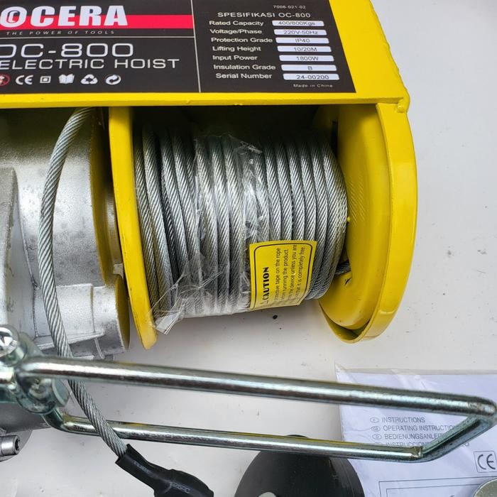 Jual OCERA MINI HOIST 800 KG 20 M KATROL TAKEL LISTRIK EELEKTRIK 800KG ...