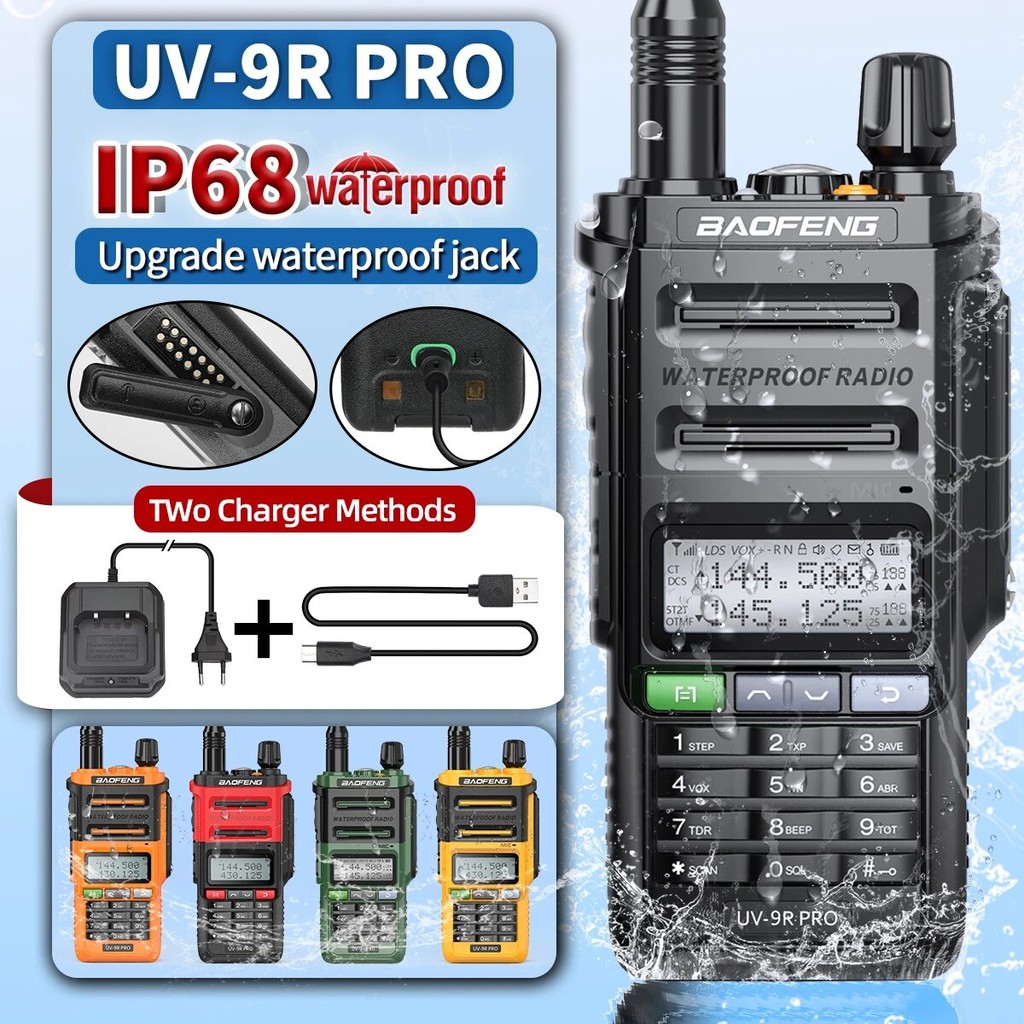Jual Baofeng Uv 9R Pro V1 Ip68 Waterproof Walkie Talkie High Power Dual Band Uhf Vhf Type-C ...