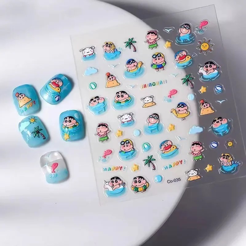 Jual Cute Summer Pool Party Crayon Shin-chan Stickers Children Anime ...