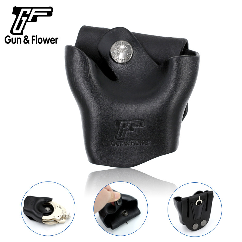 Jual Gun&Flower Leather Handcuff Case with Belt Loop Law Enforcement ...