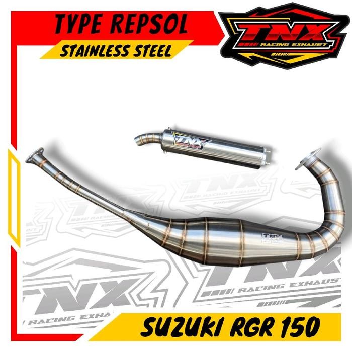 Jual PREMIUM Knalpot Suzuki RGR 150 Repsol Stainless TNX Racing Exahust ...