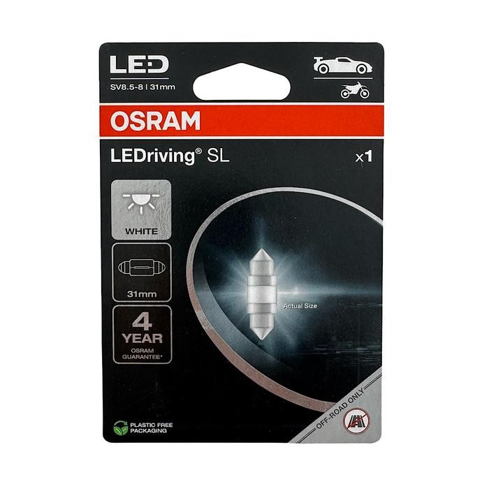 Jual Osram LED Double End 31mm Lampu Kabin Plafon Putih - Festoon ...