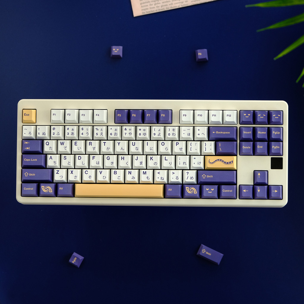 Jual 129 Keys GMK Tako Keycaps Cherry Profile PBT Dye Sublimation ...