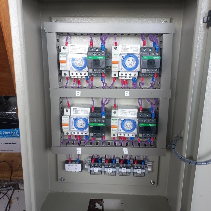 Jual Panel Timer Otomatis 4 Output 1 input Panel Timer Otomatis 4 Ac ...