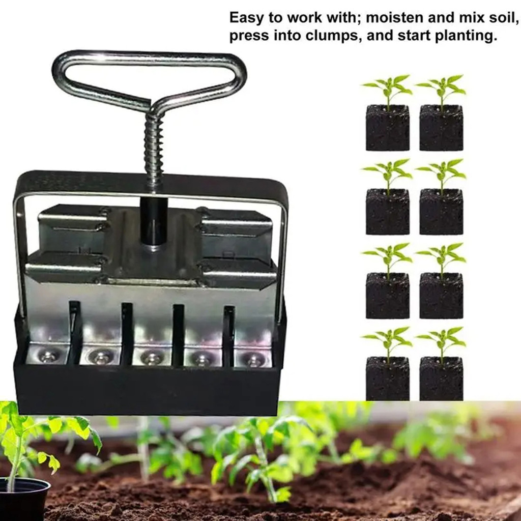 Jual Soil Block Maker Handheld Seedling Soils Blocking Tools With ...