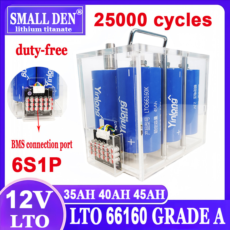 Jual IMPORT 6PCS DIY 12V 45Ah 40Ah LTO 66160 Lithium Titanate Battery ...