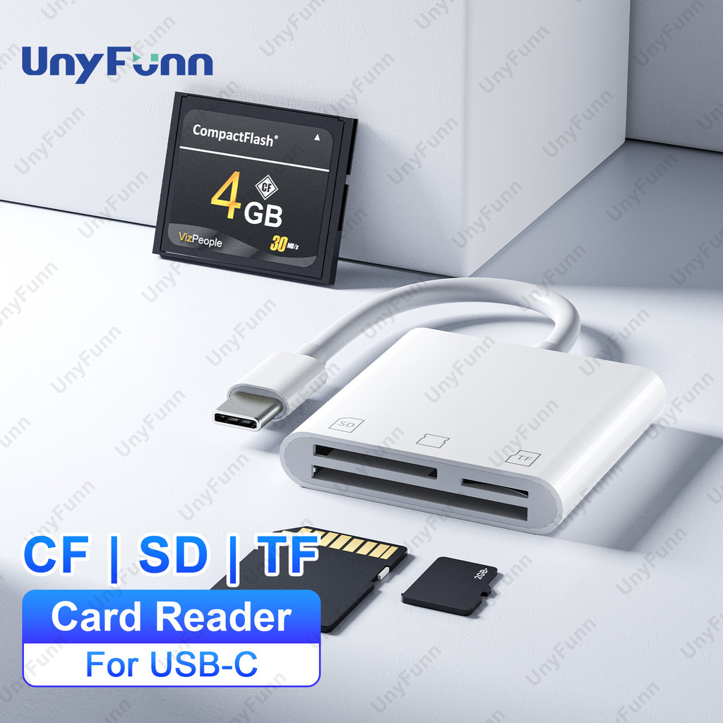 Jual 3in1 TypeC CF Card Reader CF SD TF Card Adapter for iPhone 15 iPad ...
