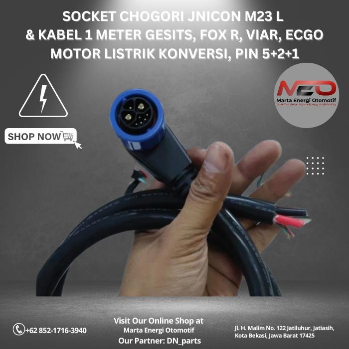 Jual Socket Soket Chogori Jnicon M23 Gesits, Foxr, Ecgo, Viar, Motor Listrik Custom | Shopee ...