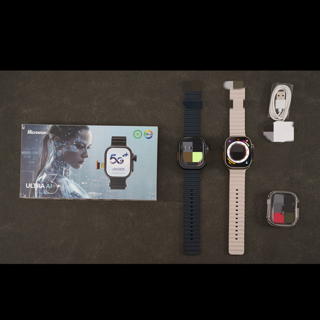 Jual Microwear Ultra Ai3 Smartwatch 5G 180 Rotating Camera Google Play ...