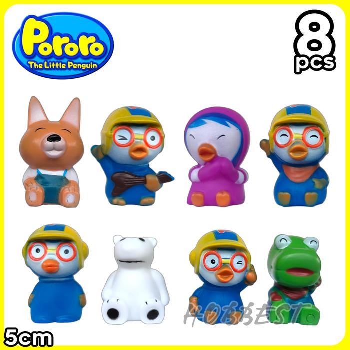 Jual Topper Kue PORORO set isi 8 pcs - Hiasan Cake Karet Action Figure ...