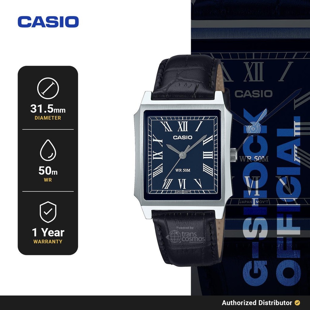 Jual Jam Tangan Analog Unisex Casio MTP-B190L-2BVDF Vintage Tank Series ...